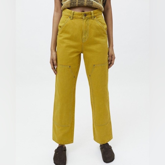 Urban Outfitters | Jeans | Bdg Mustard Yellow High Rise Carpenter Jean ...